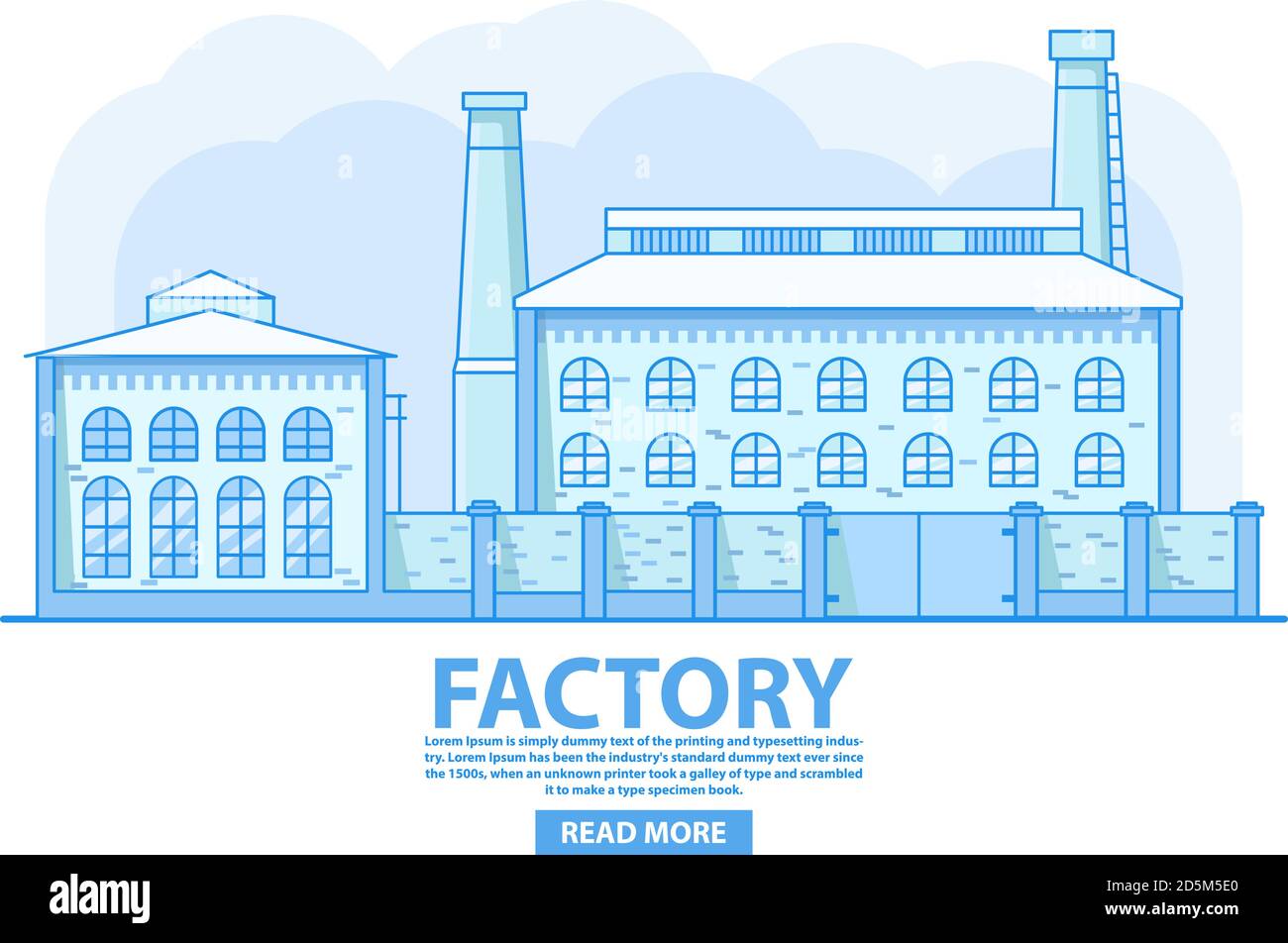 Old brick factory Cut Out Stock Images & Pictures - Alamy