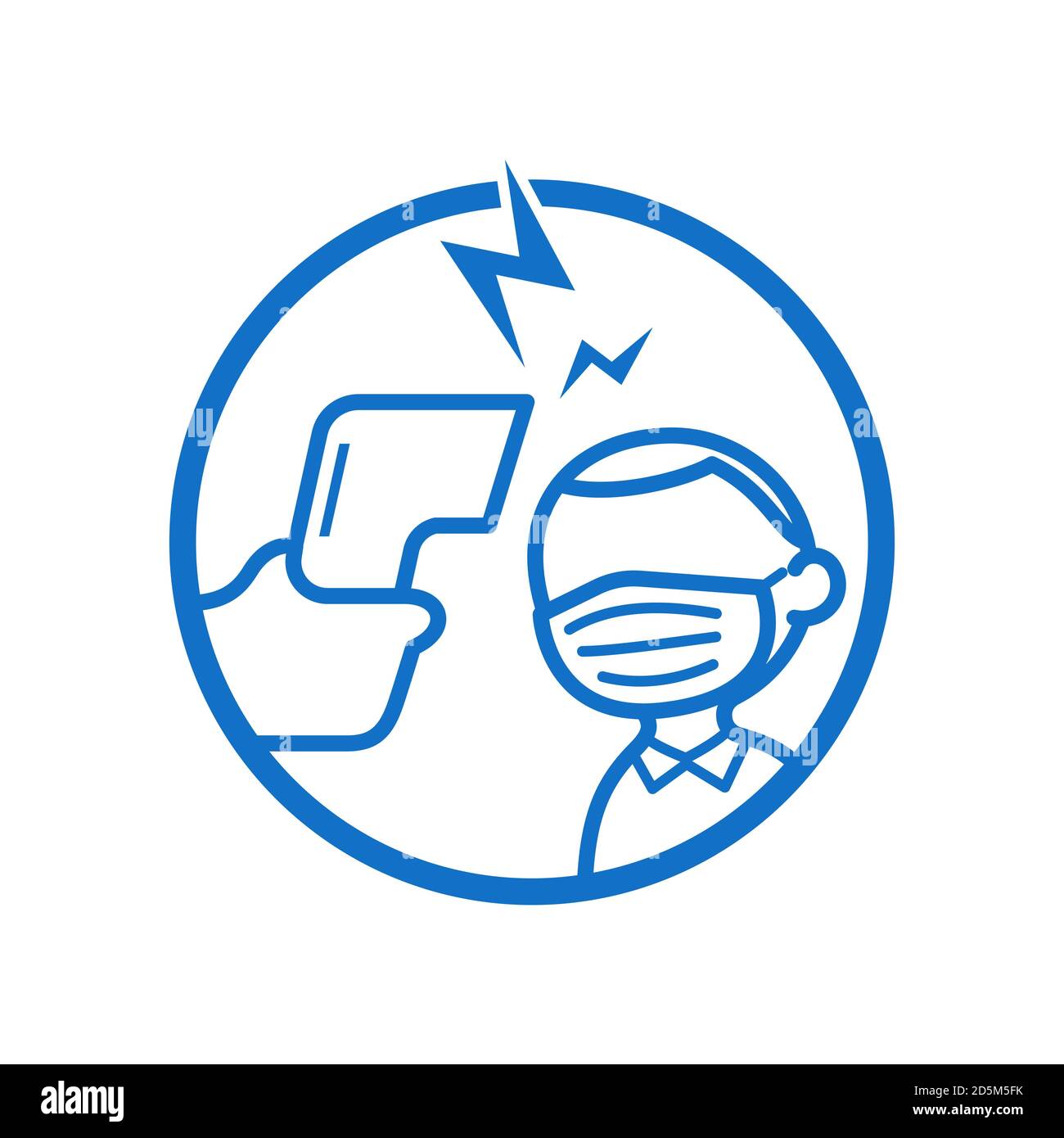 Temperature check icon isolated on white background, flat illustration of checking body ...