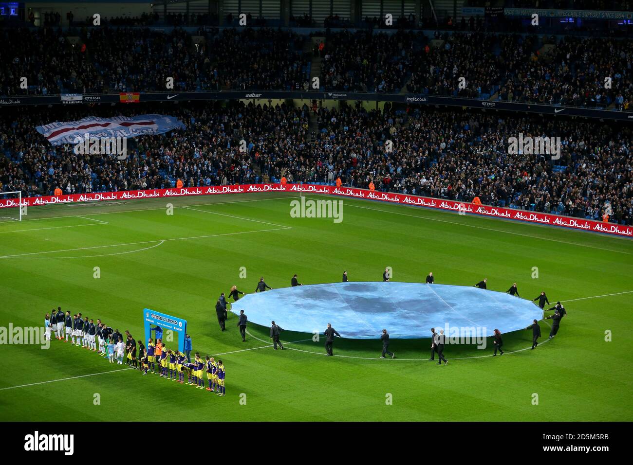 The two teams line-up before kick-off Stock Photo - Alamy