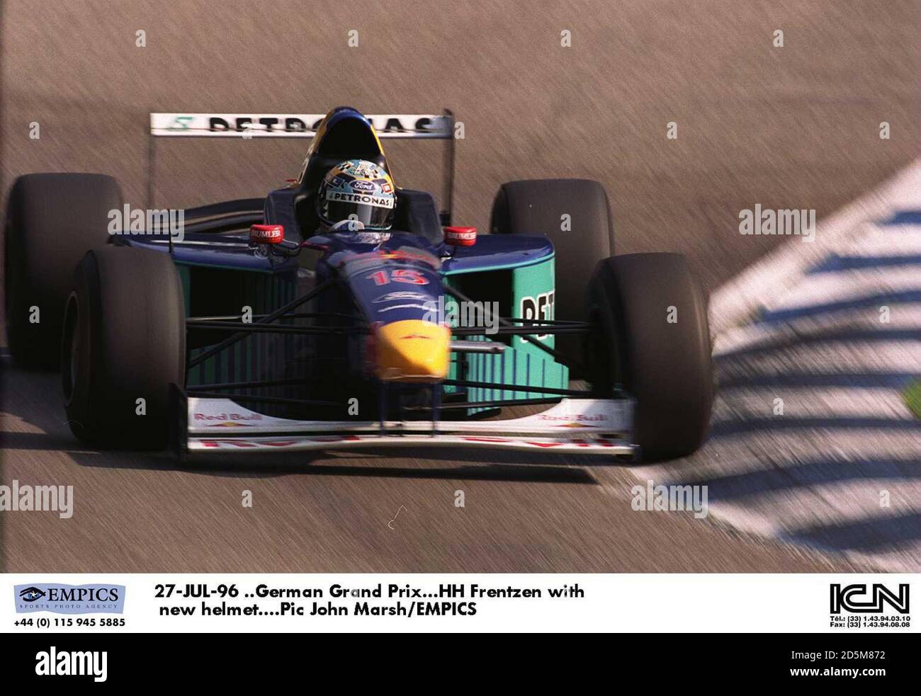 27-JUL-96 ..German Grand Prix. Heinz-Harald Frentzen with new crash ...