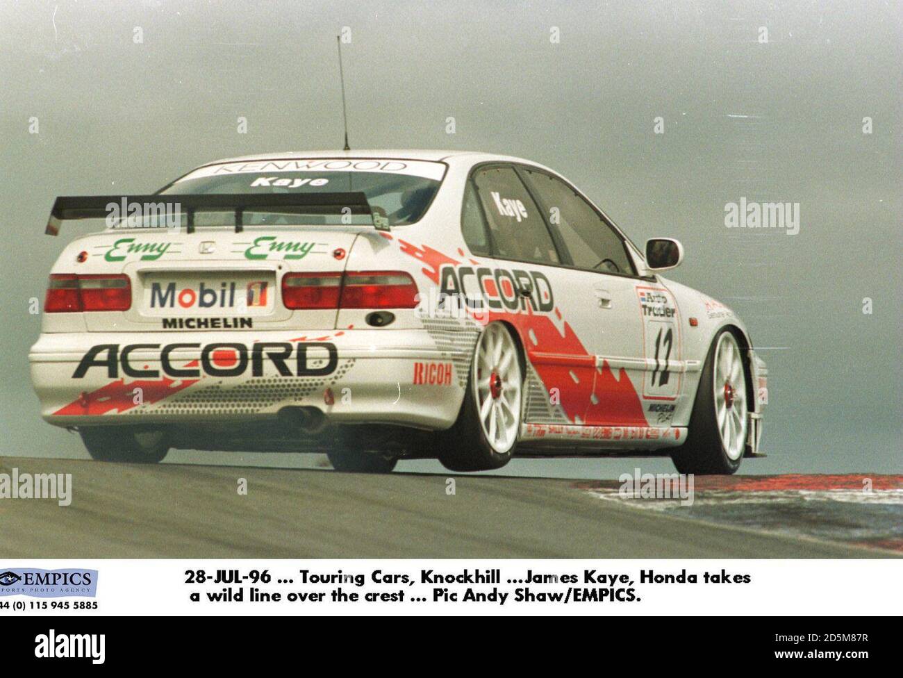 28-JUL-96 ... Touring Cars, Knockhill ...James Kaye, Honda takes a wild ...
