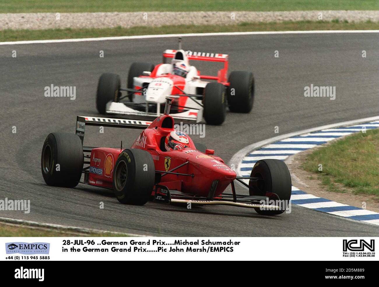 28-JUL-96 ..German Grand Prix. Michael Schumacher leads David Coulthard ...
