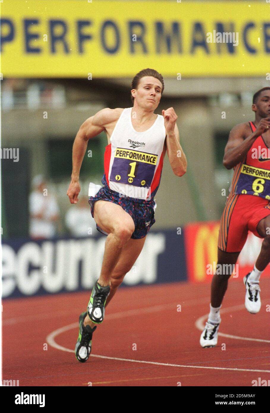 Roger Black, 300 metres, Performance Games, Crystal Palace Stock Photo ...
