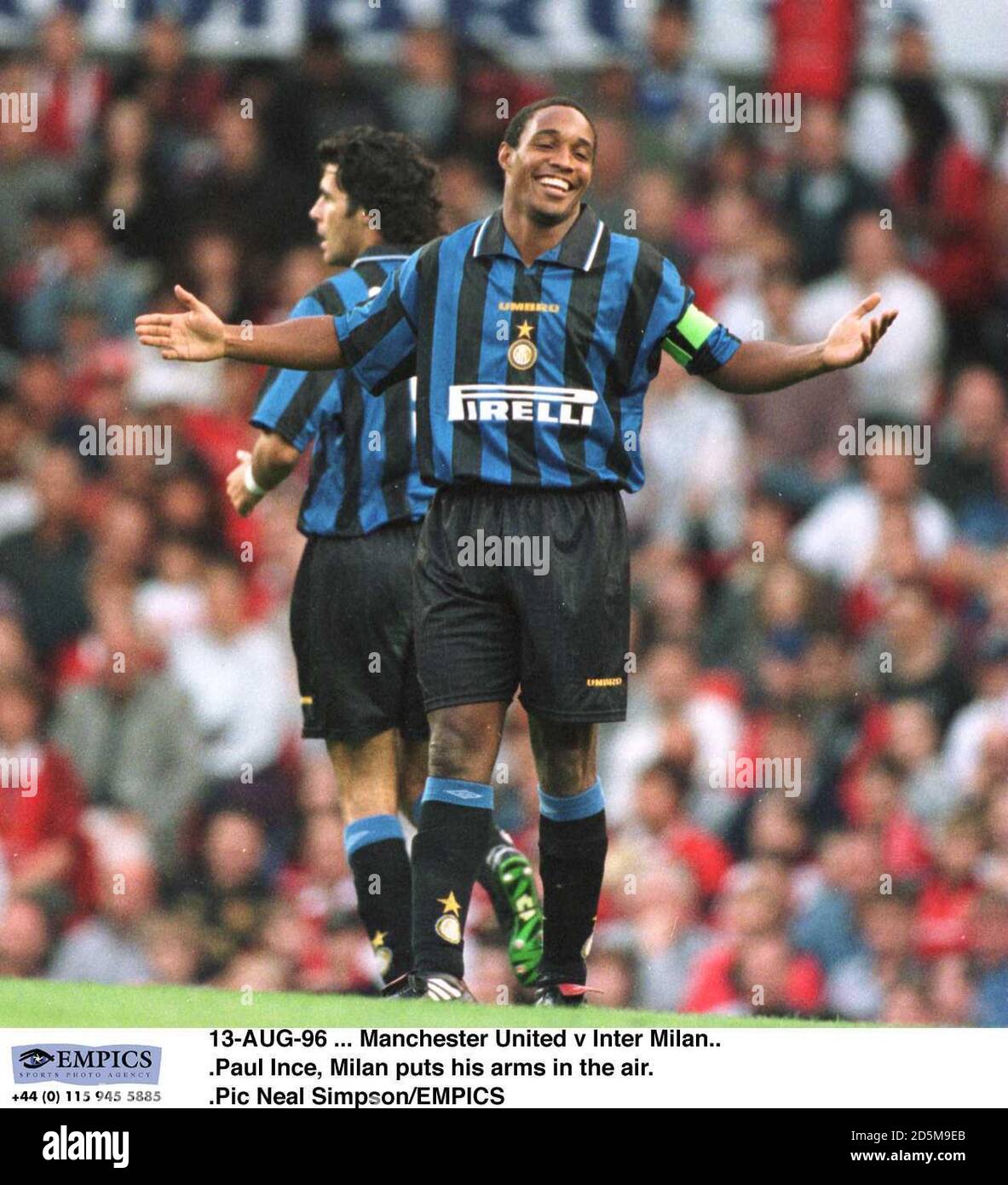 13-AUG-96 ... Manchester United v Inter Milan. Paul Ince, Milan puts ...