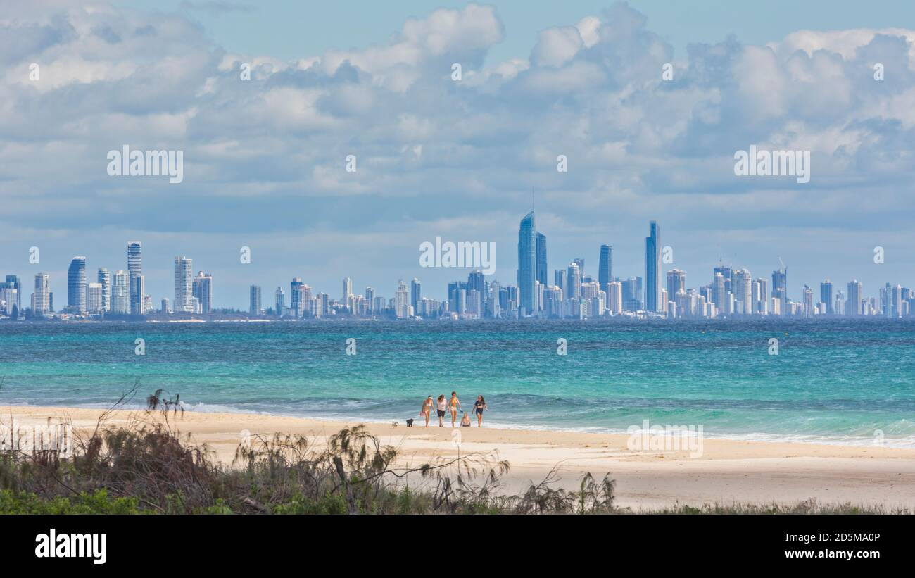 Surfers Paradise, Gold Coast, Queensland, Australia, seen from Bilinga ...