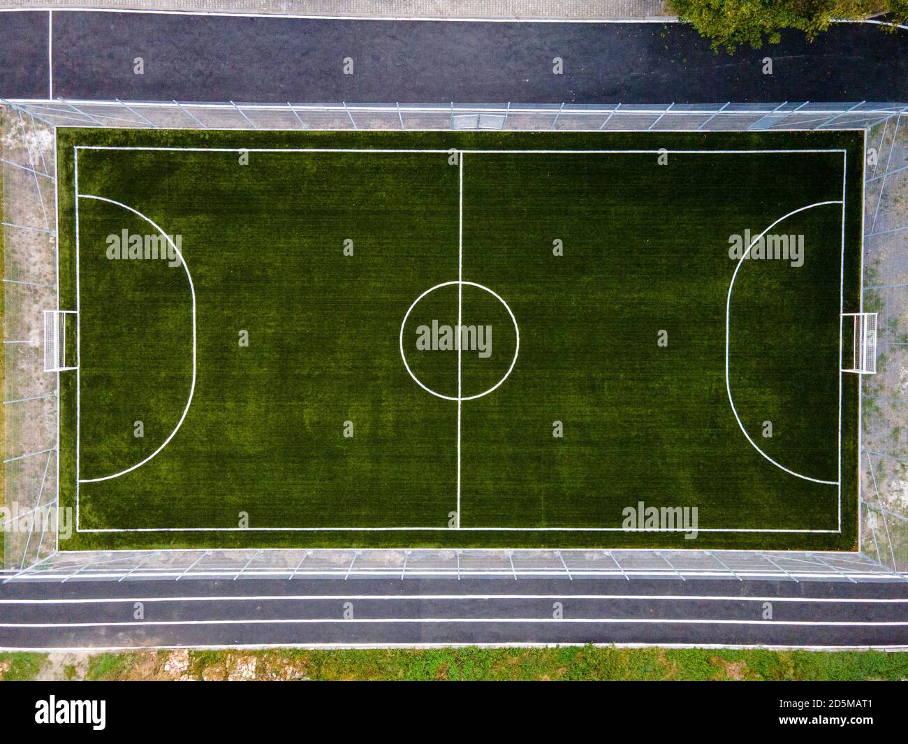 aerial overhead top view of football court Stock Photo - Alamy