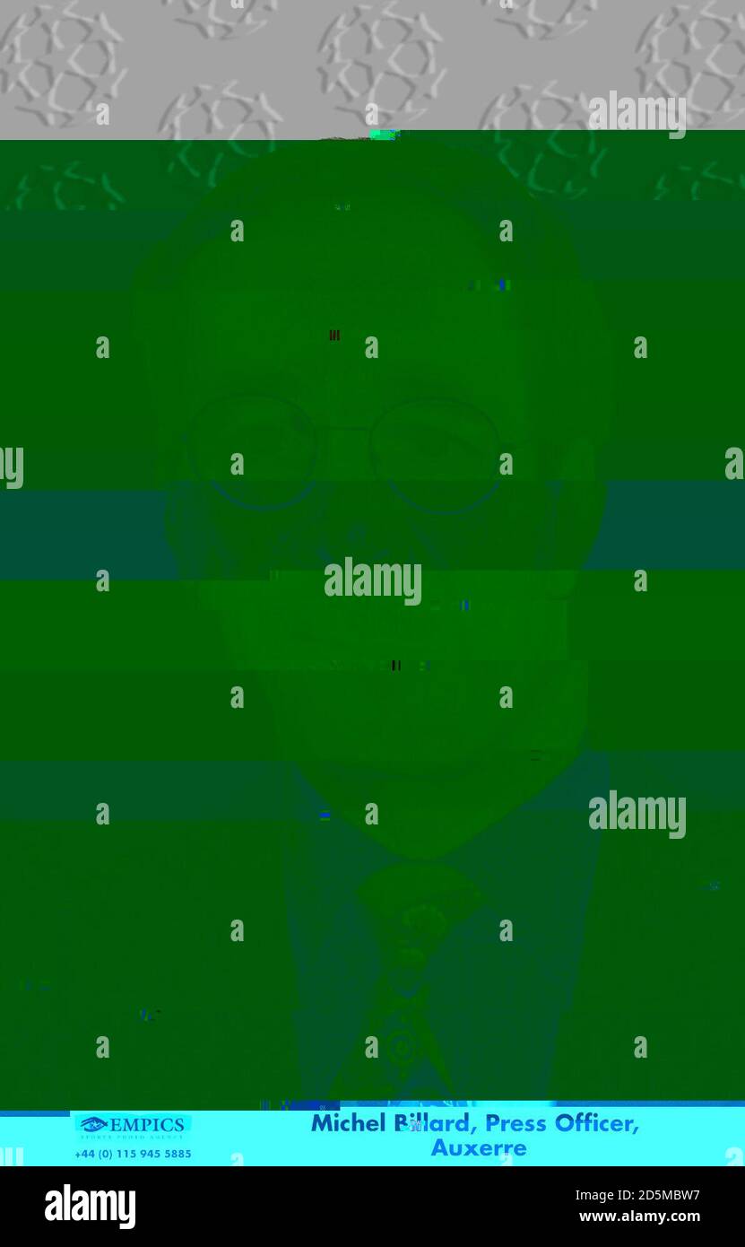 Michel Billard, Press Officer, AuxerrerRESTRICTED SYNDICATION OF UCL PORTRAITS.rSTRICTLY ...