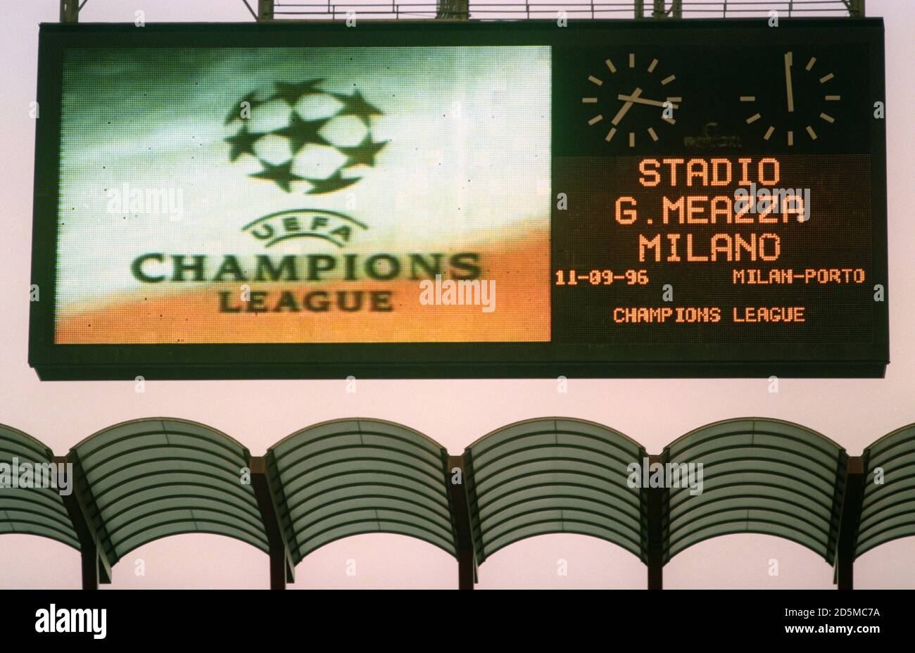 Signage at the stadium Stock Photo - Alamy