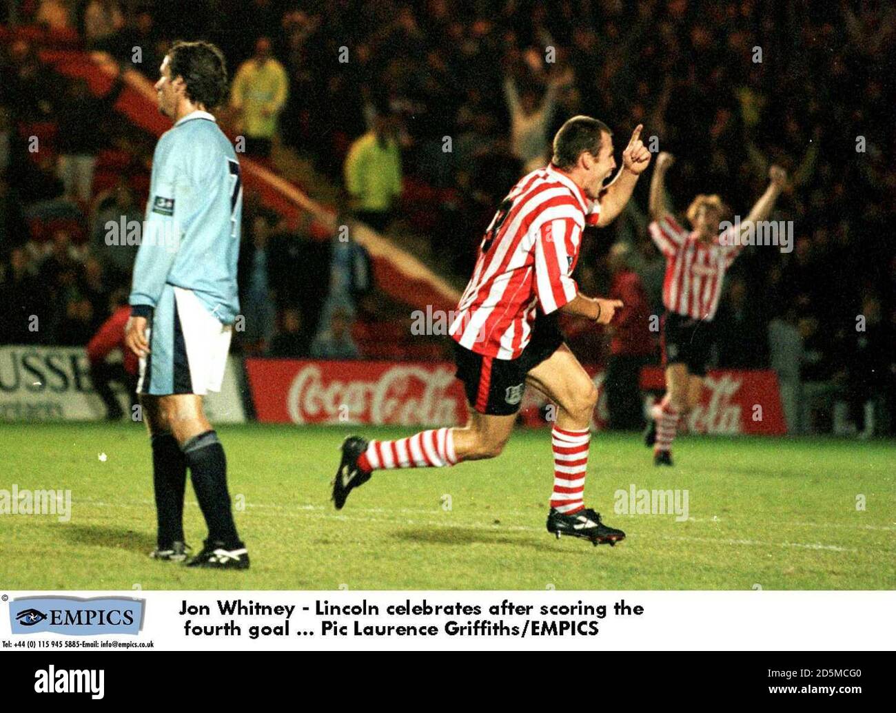 Jon Whitney, Lincoln celebrates after scoring 4th goal Stock Photo - Alamy