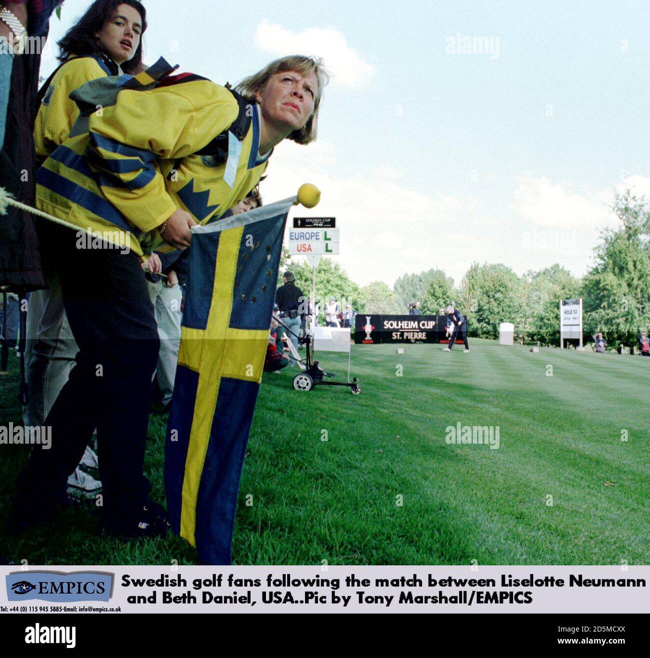 Swedish golf fans following the match between Liselotte Neumann and ...