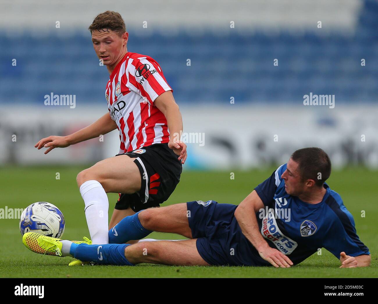 Melbourne City's George Evans and Oldham Athletic's Mike Jones Stock ...