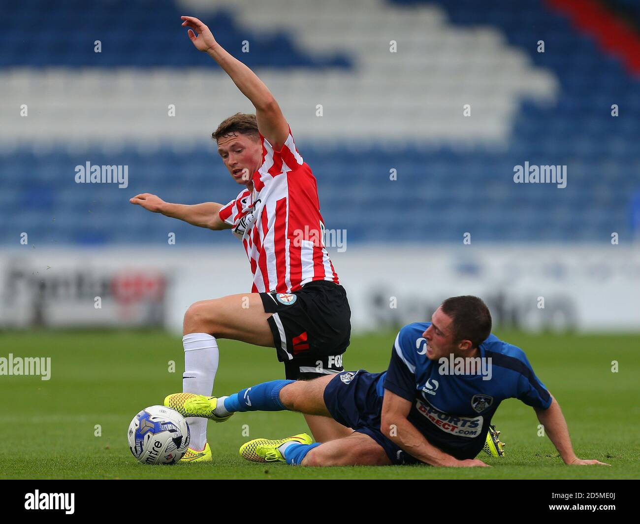 Melbourne City's George Evans and Oldham Athletic's Mike Jones Stock ...