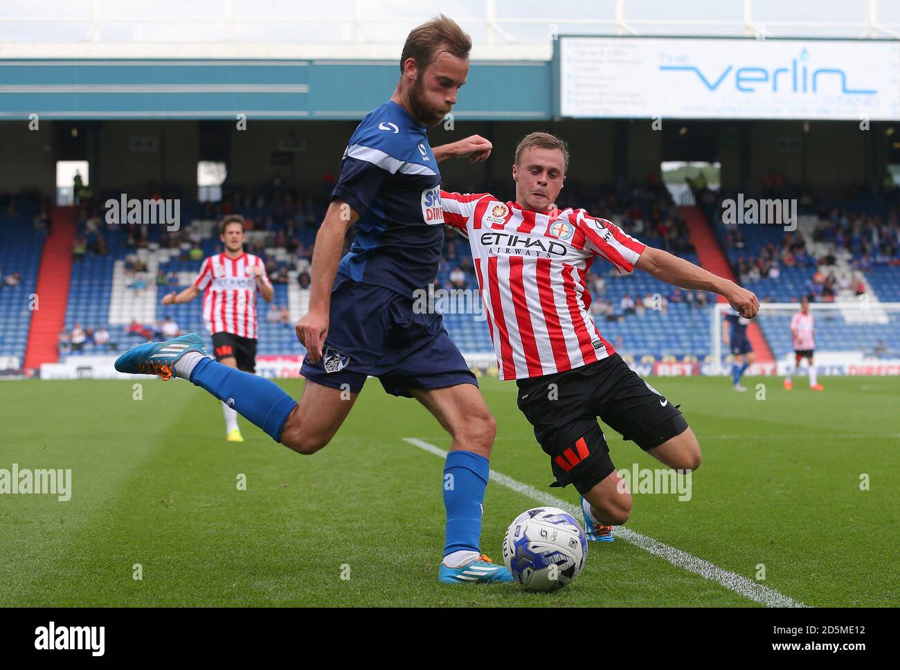 Oldham Athletic's James Dayton and Melbourne City's Chris Chantler ...