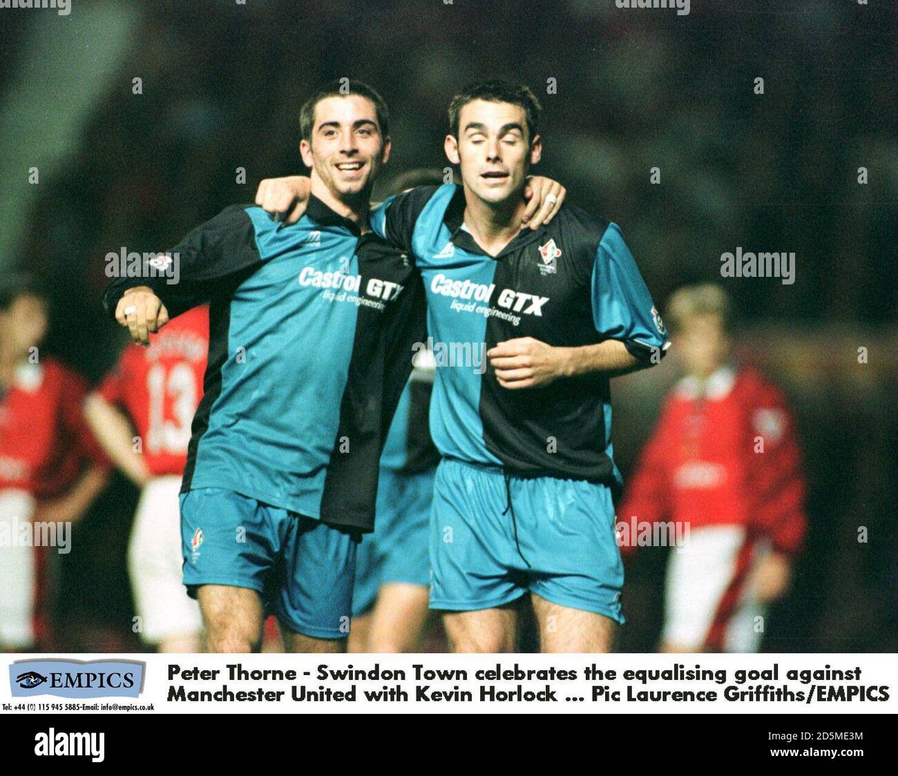 Peter Thorne - Swindon Town celebrates the equalising goal against ...