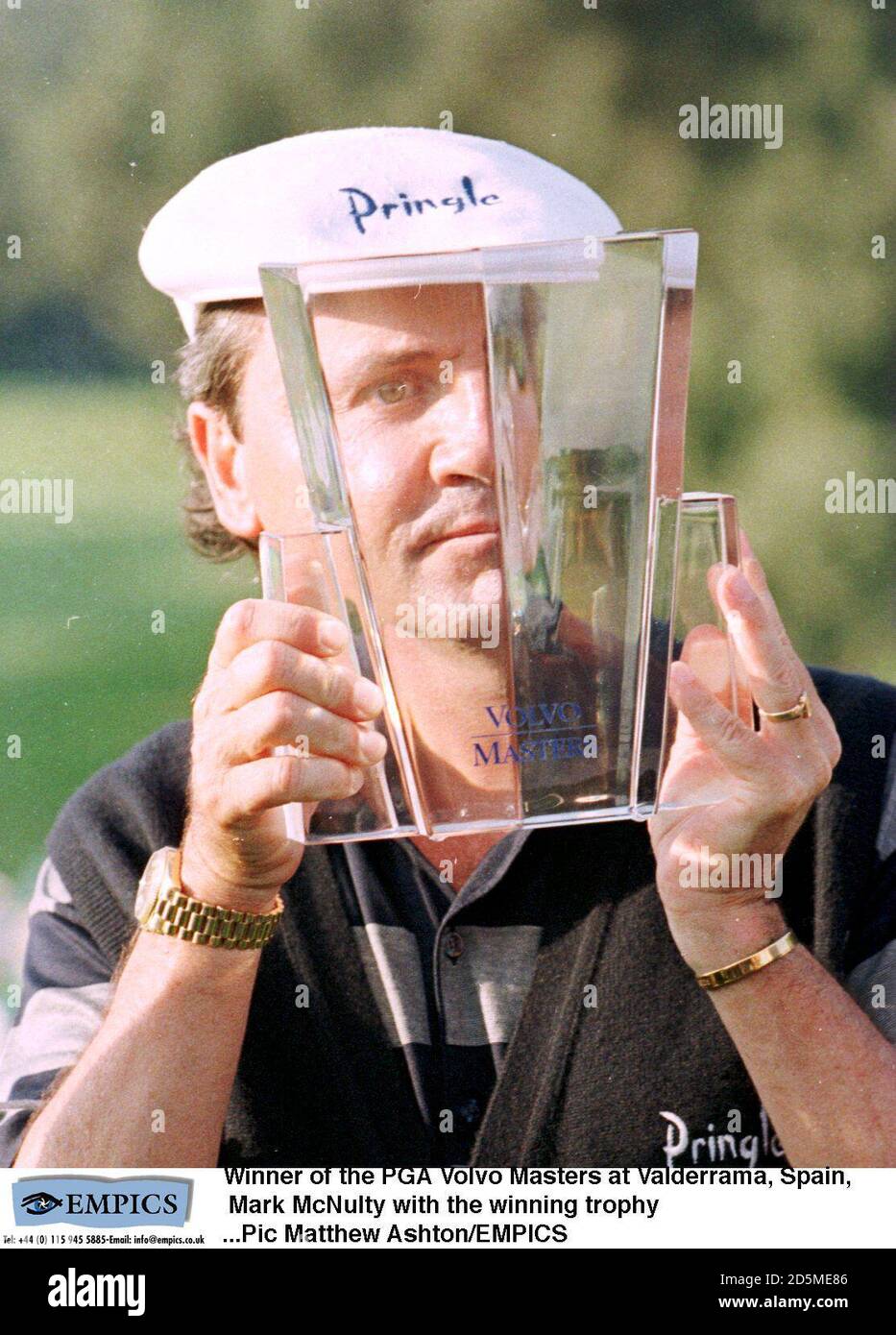 Winner of the PGA Volvo Masters at Valderrama, Spain, Mark McNulty with ...