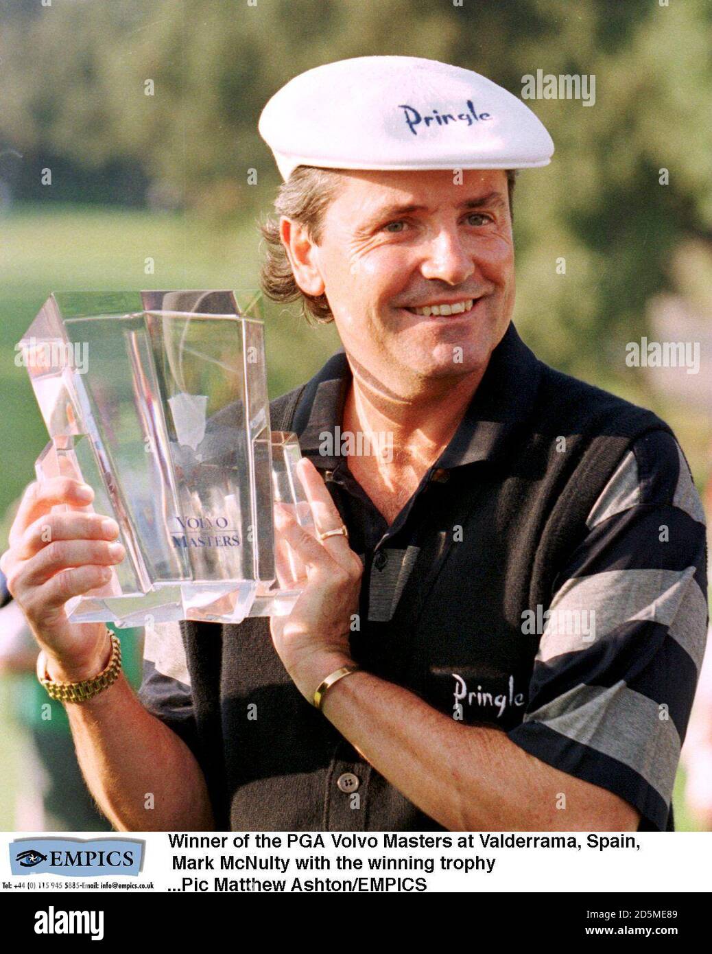 Winner of the PGA Volvo Masters at Valderrama, Spain, Mark McNulty with ...