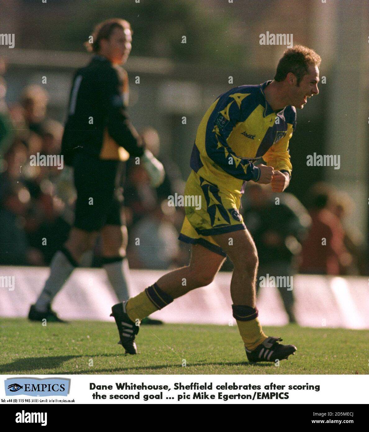 Dane Whitehouse, Sheffield celebrates after scoring the second goal ...