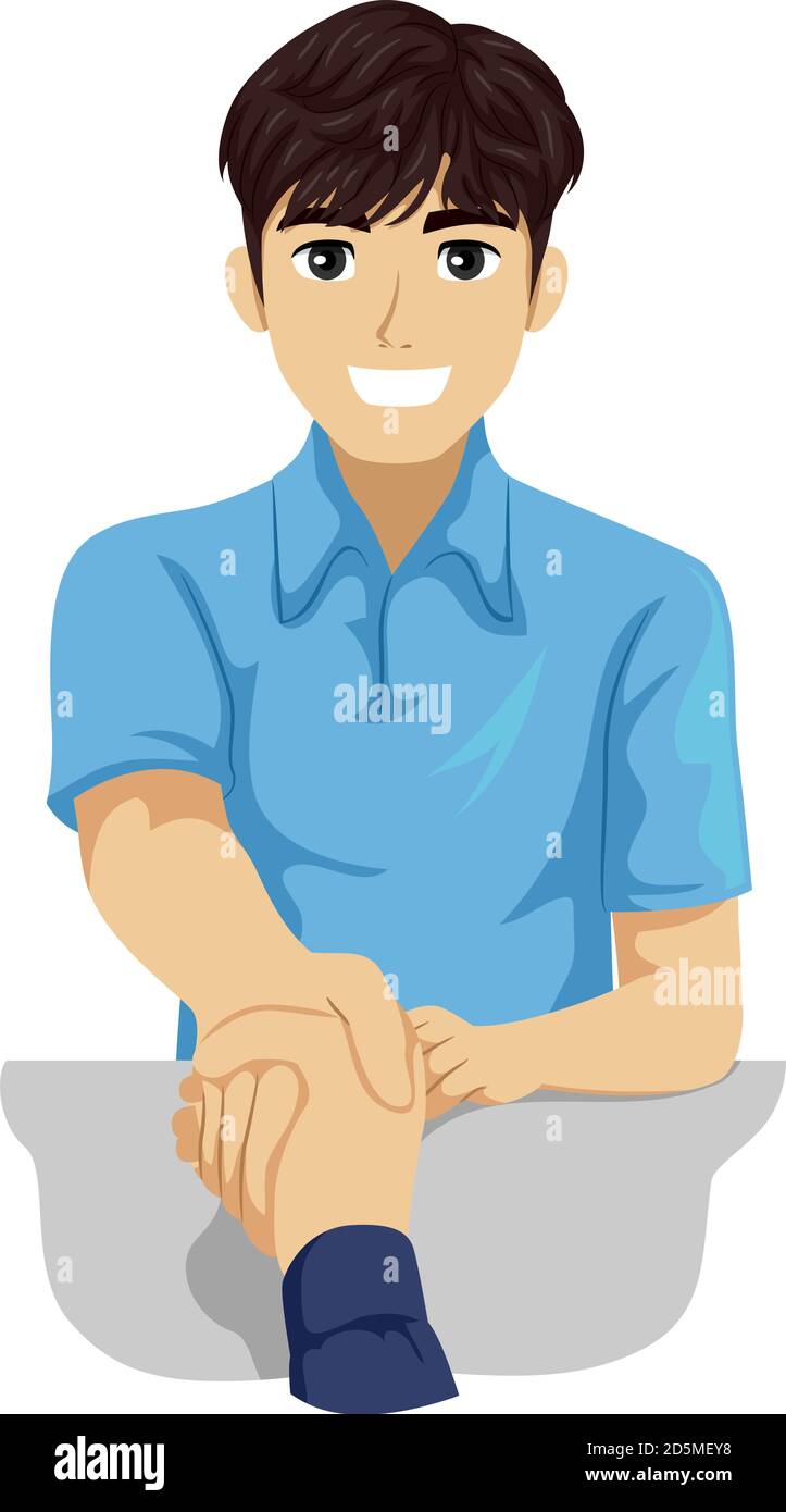 Illustration of Teenage Boy Getting Hired in a Job and Shaking Hands ...
