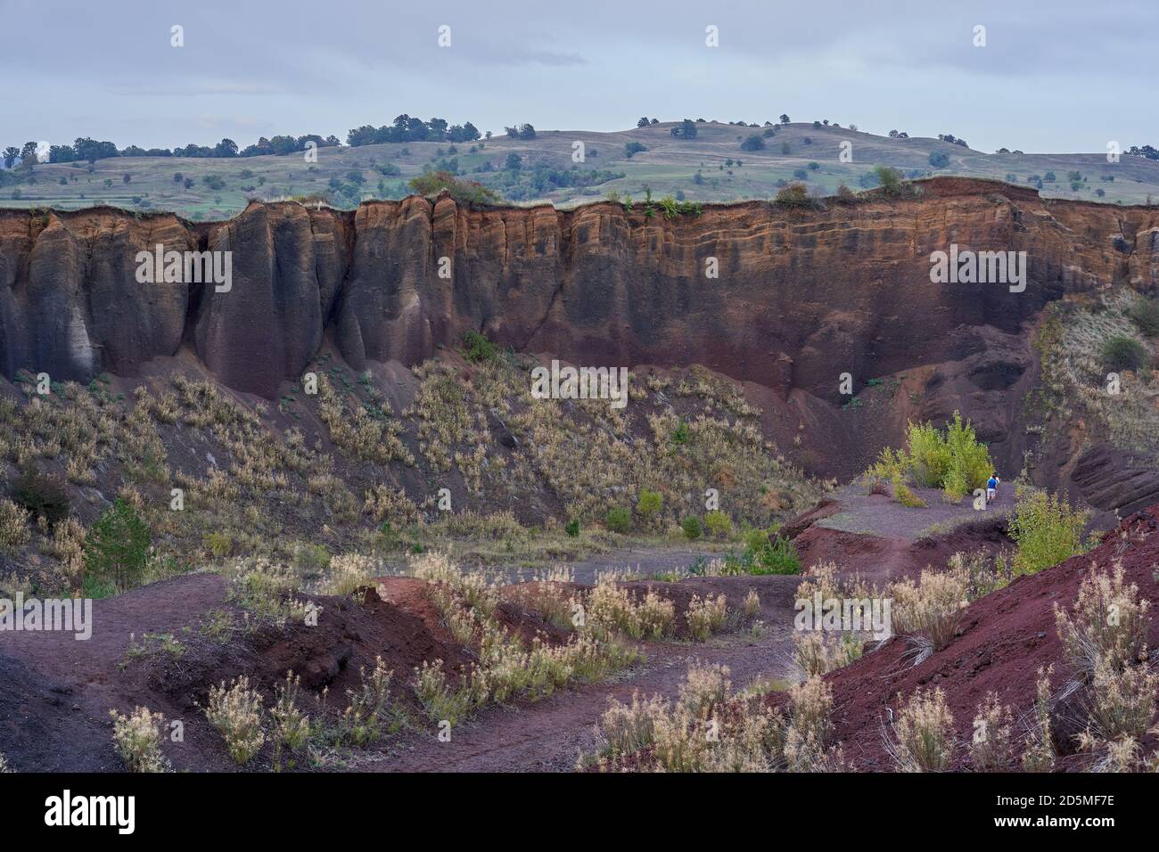 Inside the caldera of an extinct volcano - basalt, dross and other ...