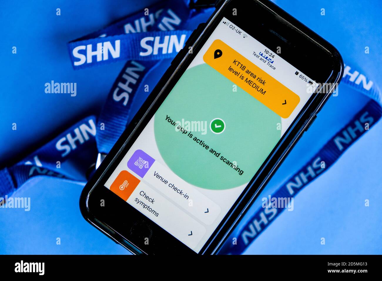 London UK October 14 2020, Close Up Of The UK NHS Track and Trace ...