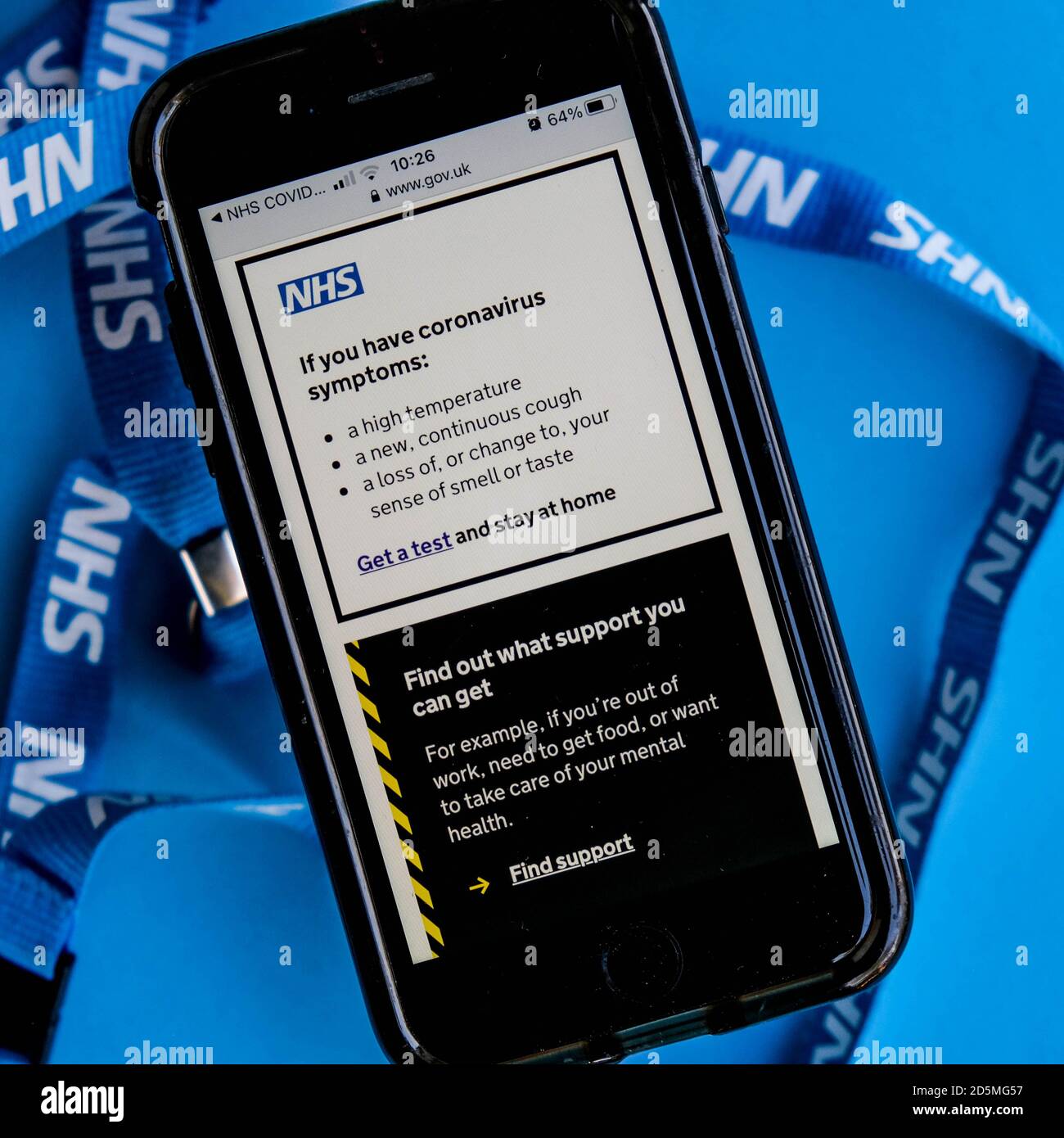 London UK October 14 2020, Close Up Of The UK NHS Track and Trace ...