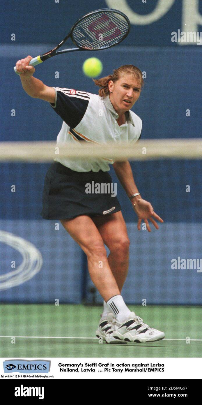 Germany's Steffi Graf in action against Larisa Neiland, Latvia Stock ...