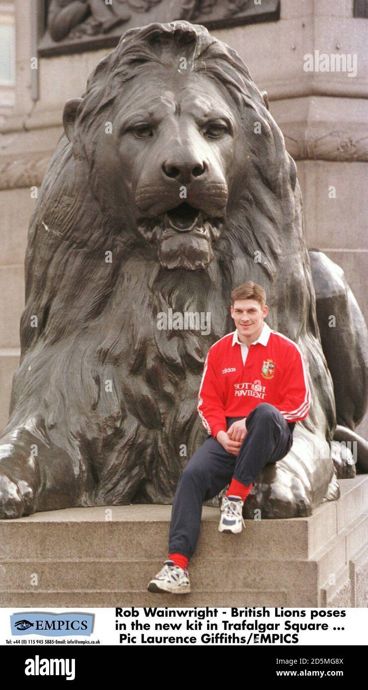 Rob Wainwright - British Lions poses in the new kit in Trafalgar Square ...
