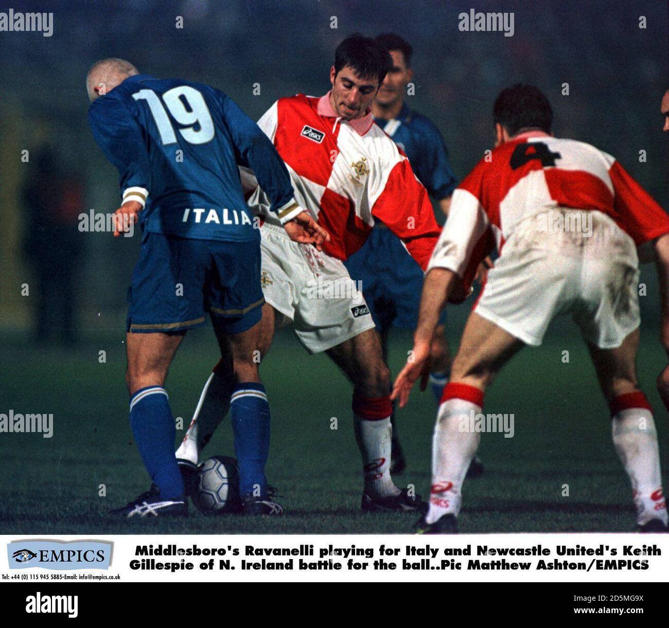 Middlesbrough's Fabrizio Ravanelli playing for Italy and Newcastle ...