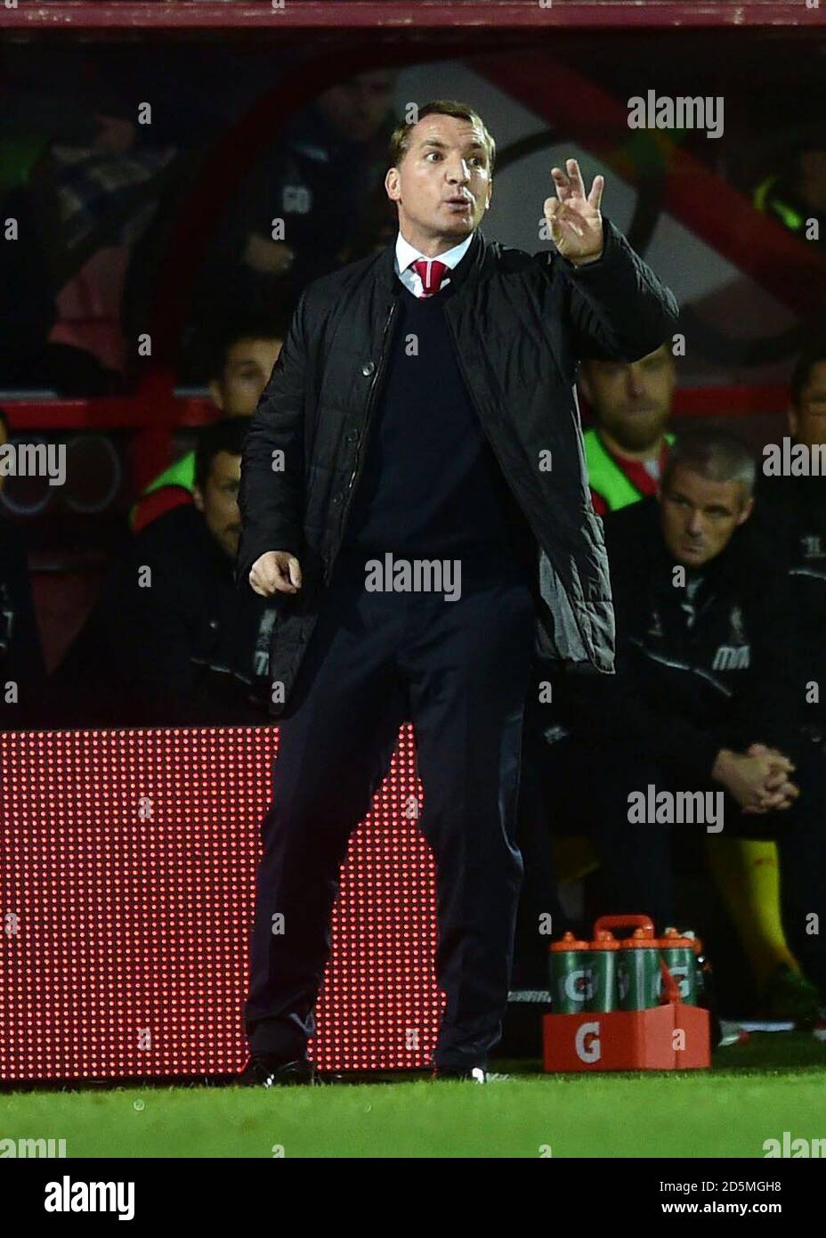 Liverpool's Manager Brendan Rogers during the game Stock Photo - Alamy