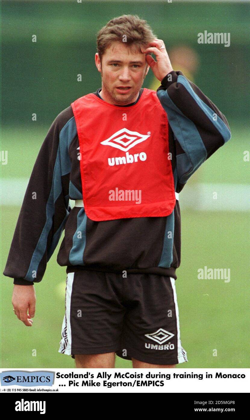 Scotland's Ally McCoist during training in Monaco Stock Photo - Alamy