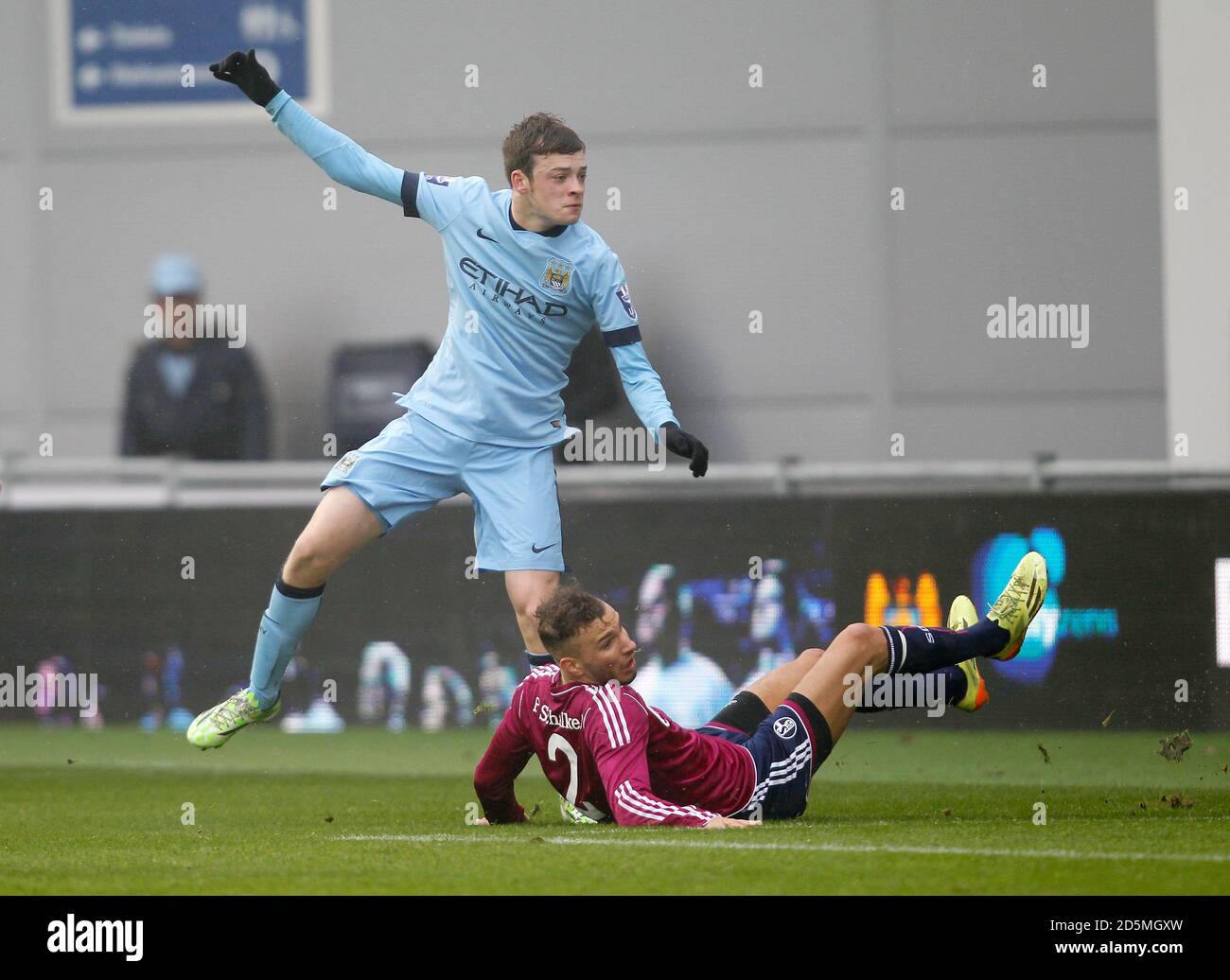 Manchester City's Brendon Barker scores his side's second goal Stock ...