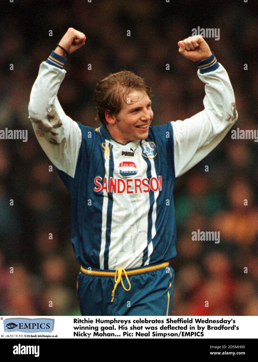 Ritchie Humphreys celebrates Sheffield Wednesday's winning goal. His ...