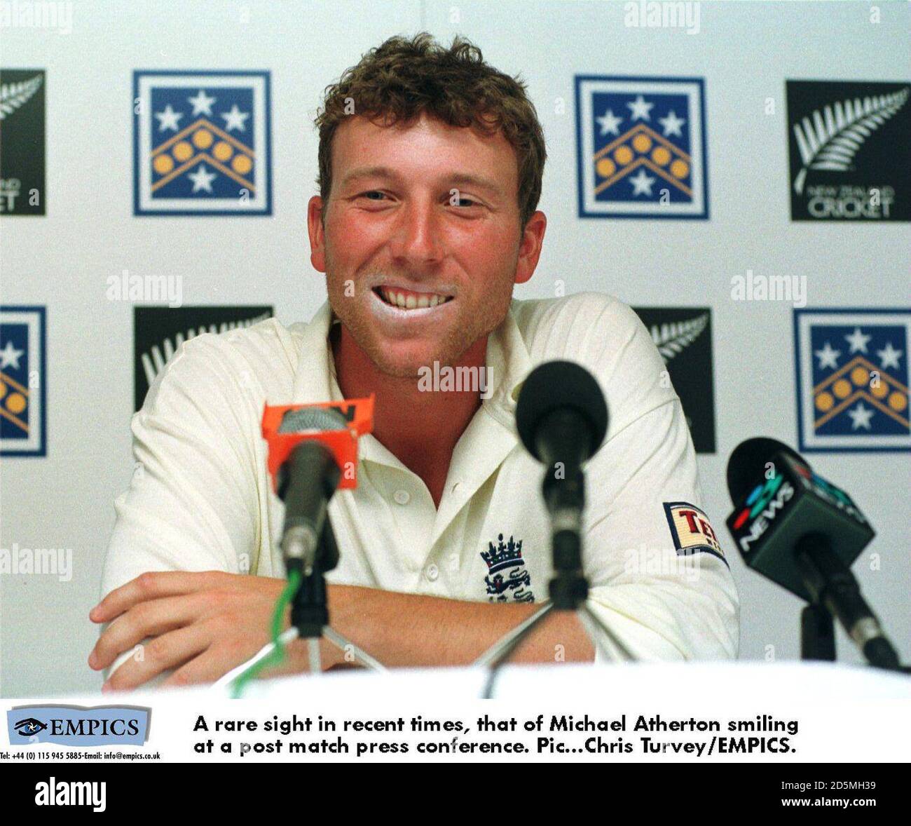 A rare sight in recent times, that of Michael Atherton smiling at a ...