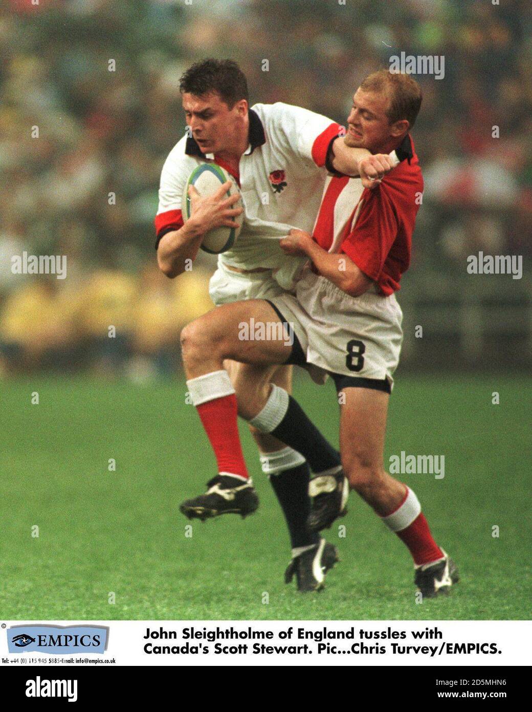 John Sleightholme of England tussles with Canada's Scott Stewart Stock ...