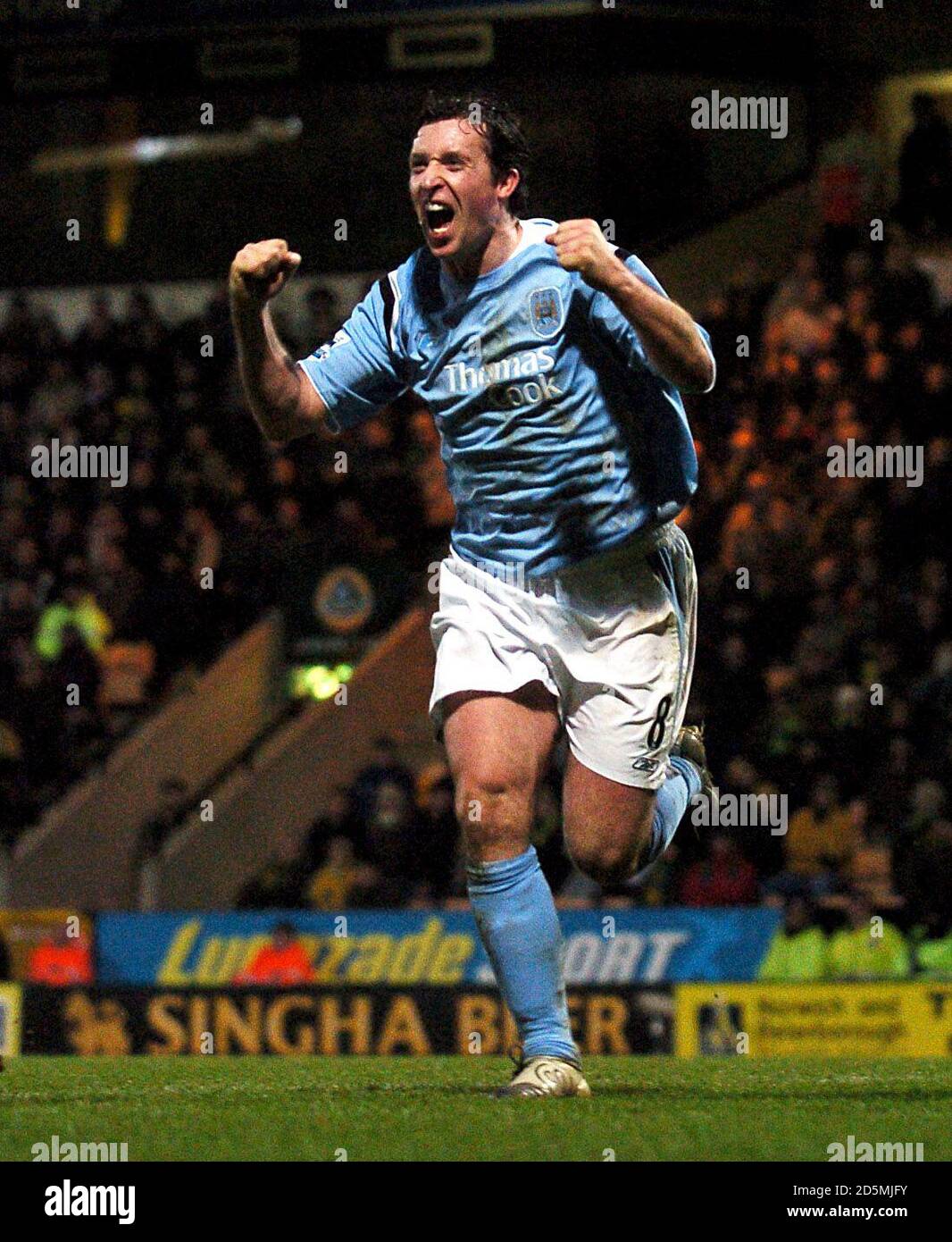 Manchester City's Robbie Fowler celebrates scoring their winning goal ...