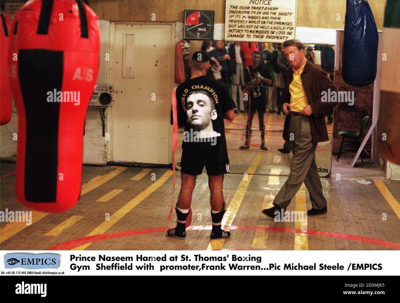 Prince Naseem Hamed at St. Thomas' BoxingrGym Sheffield with promoter ...