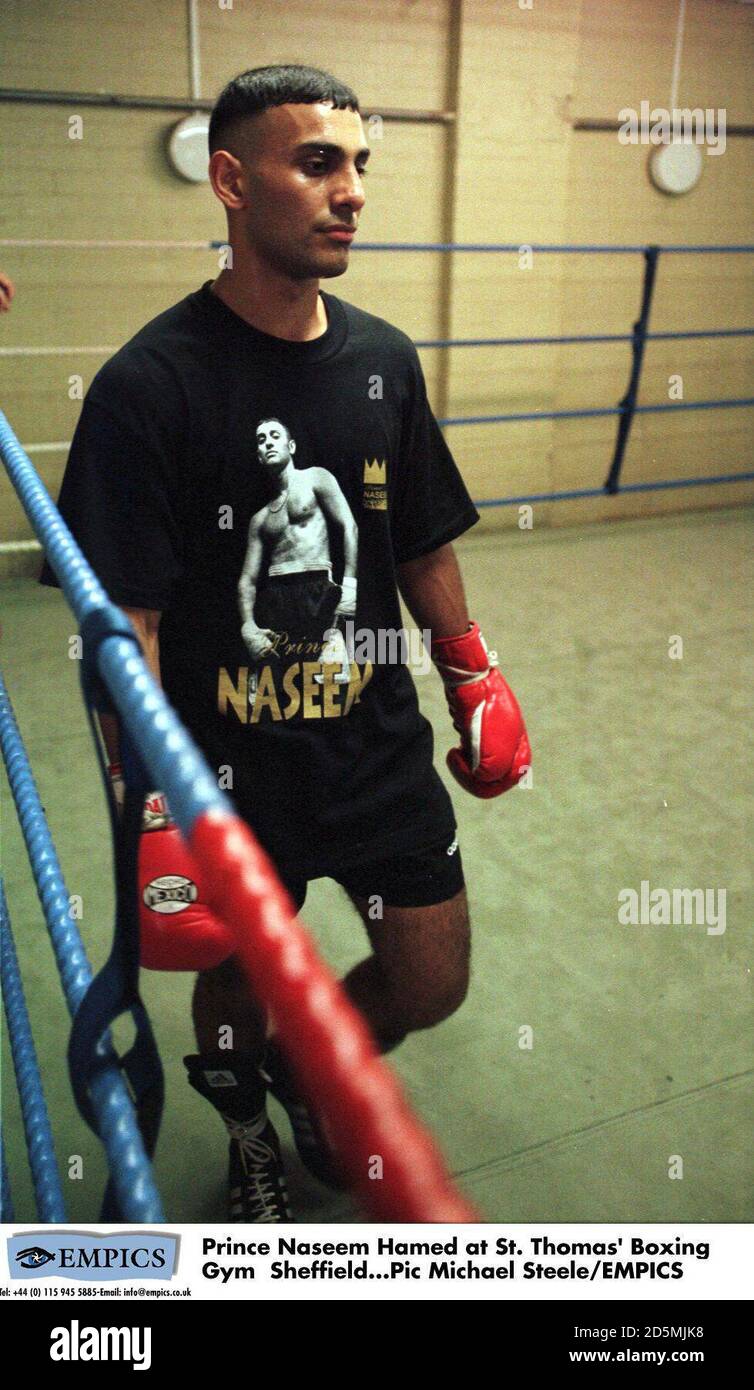 Prince Naseem Hamed at St. Thomas' BoxingrGym Sheffieldr Stock Photo ...