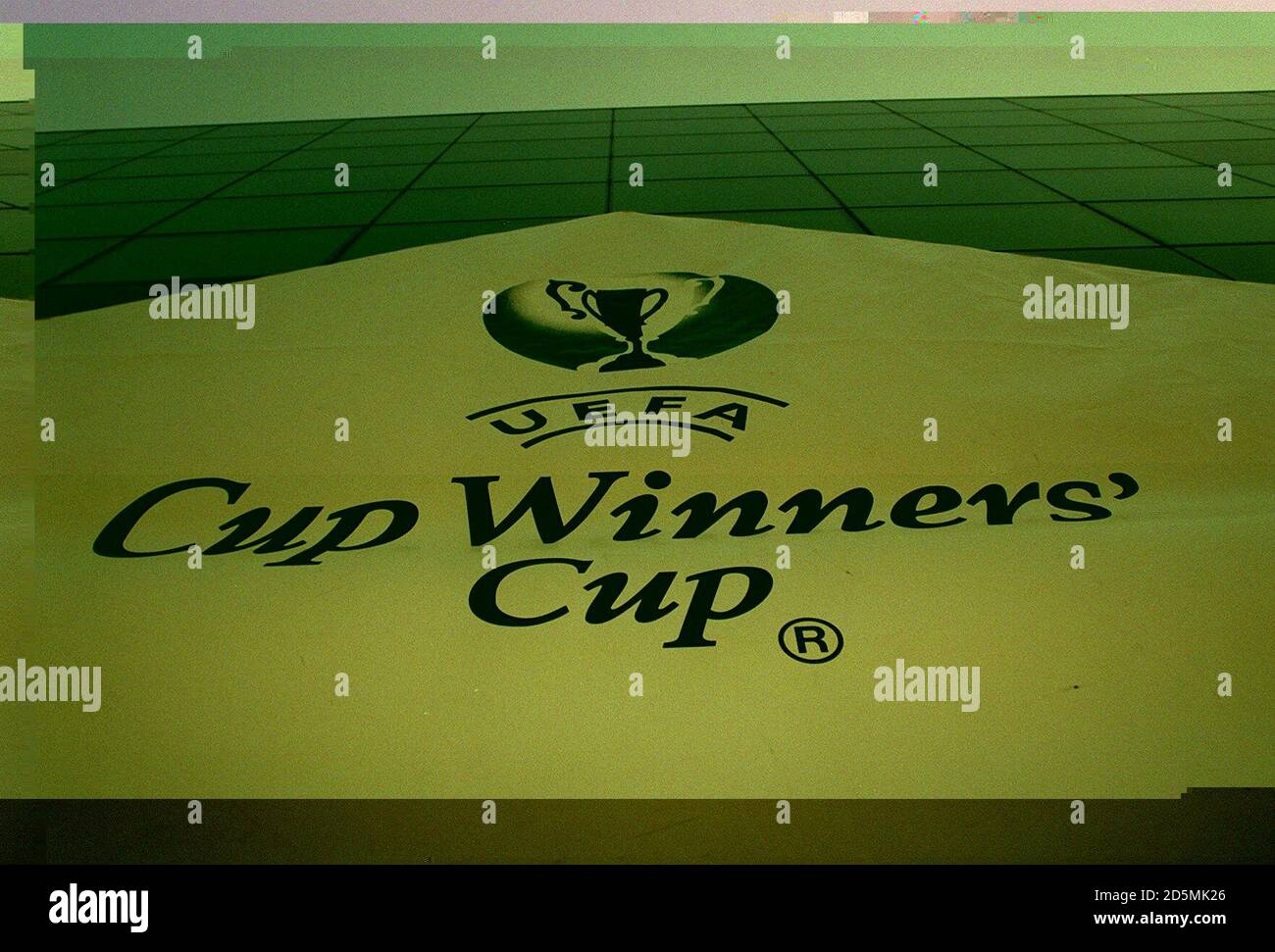 Signage for the UEFA Cup Winners Cup Final Stock Photo - Alamy