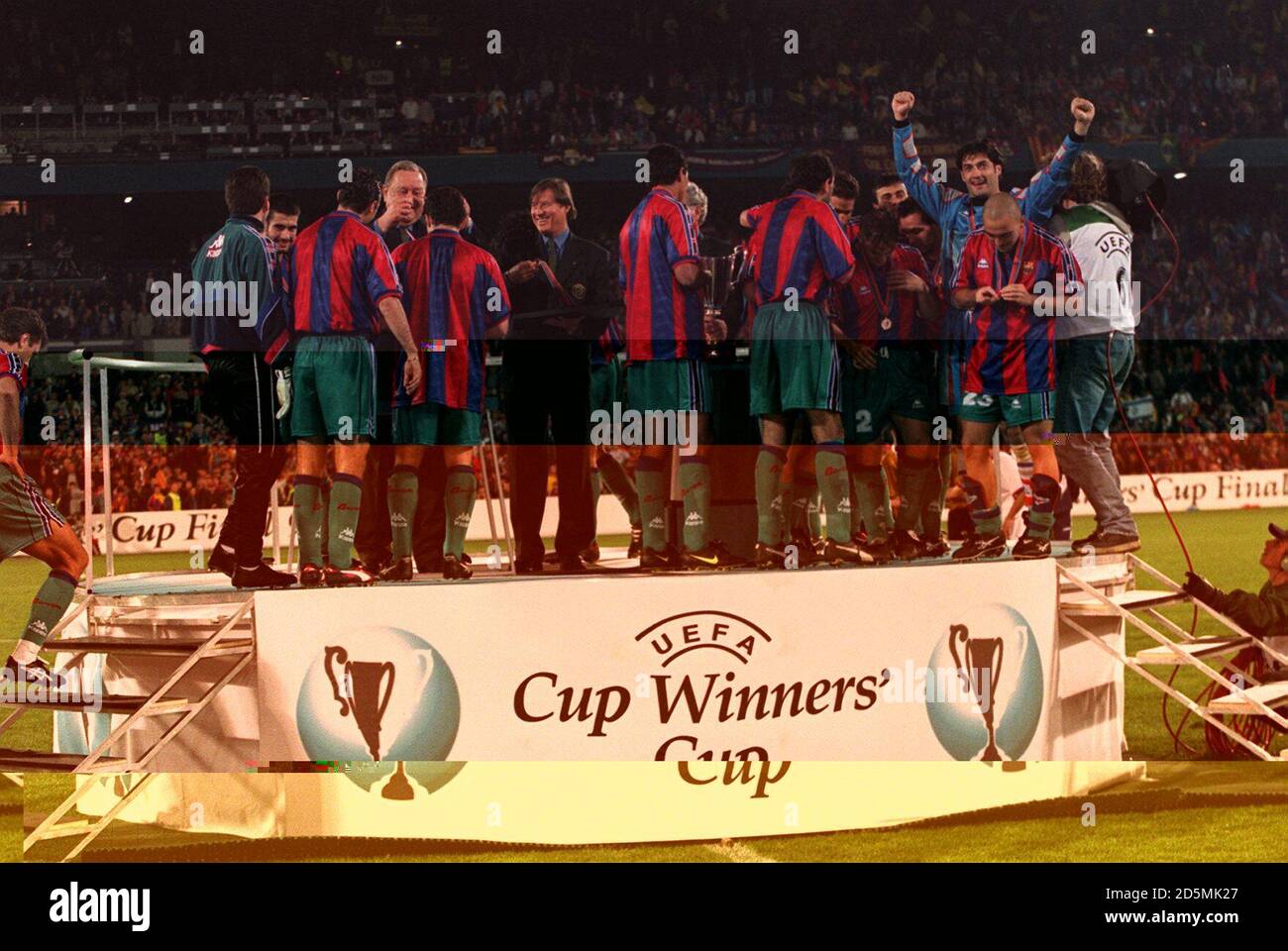 Barcelona collect their winners medals Stock Photo - Alamy