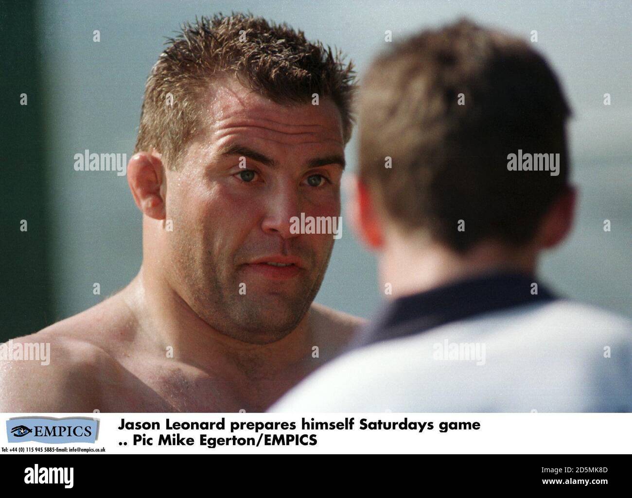 Jason Leonard prepares himself for Saturday's game Stock Photo - Alamy
