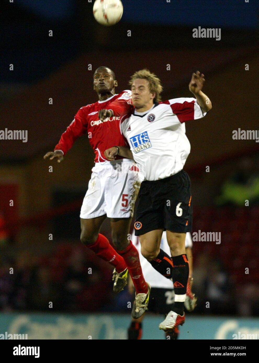 Nottingham Forest's Darryl Powell and Sheffield United's Phil Jagielka ...