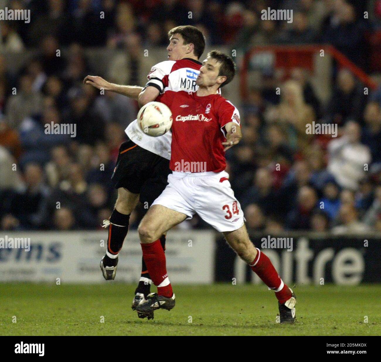 Nottingham Forest's Scott Dobie and Sheffield United's Alan Morgan ...