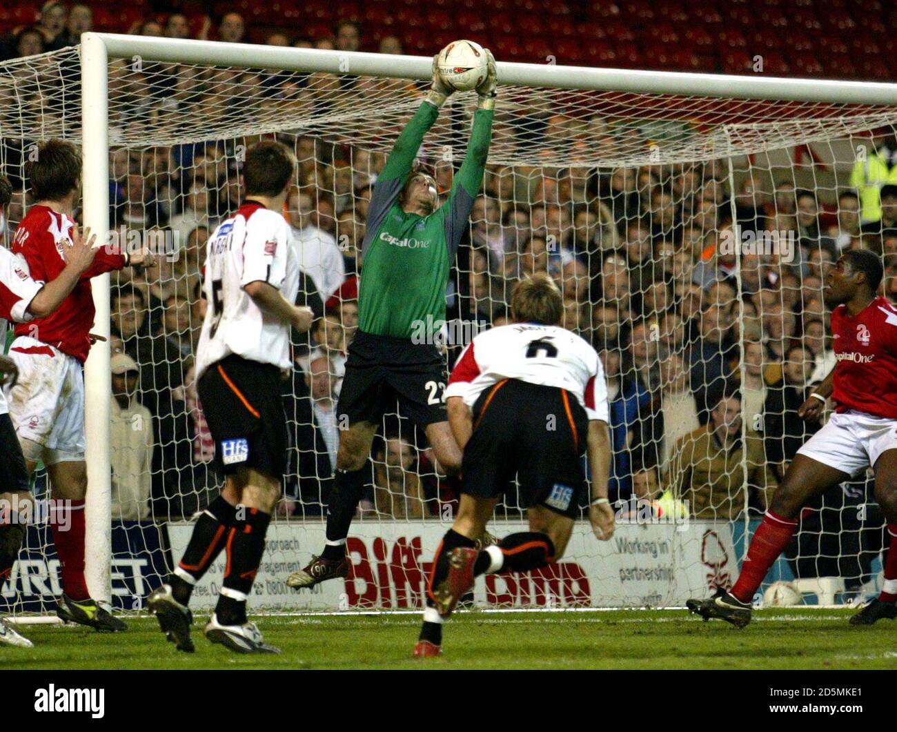 Nottingham Forest's goal keeper Paul Gerrard makes a save against ...