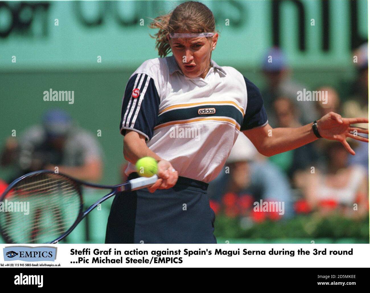 Steffi Graf in action against Spain's Magui Serna during the 3rd round ...