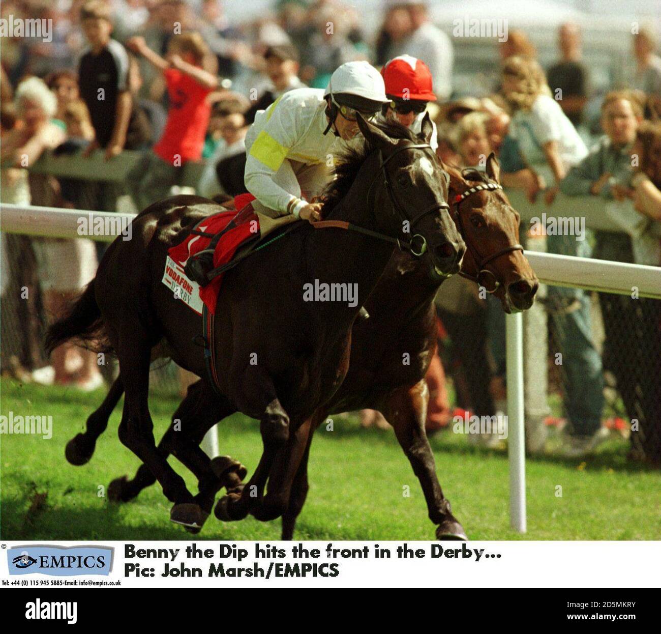 Benny the Dip hits the front in the Derby Stock Photo - Alamy