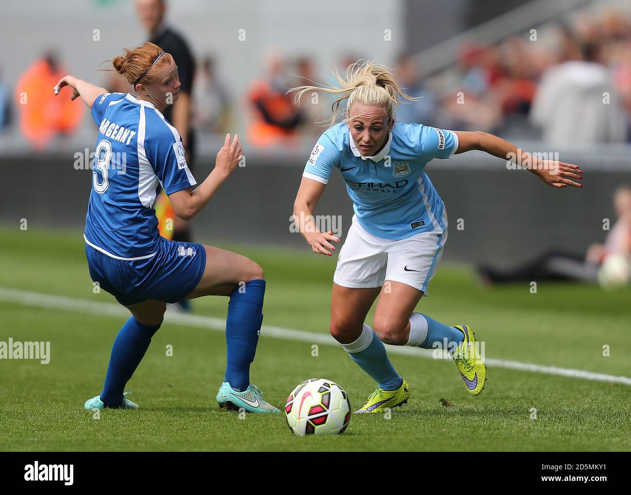 Manchester City Women's Toni Duggan and Birmingham City Ladies' Meaghan ...