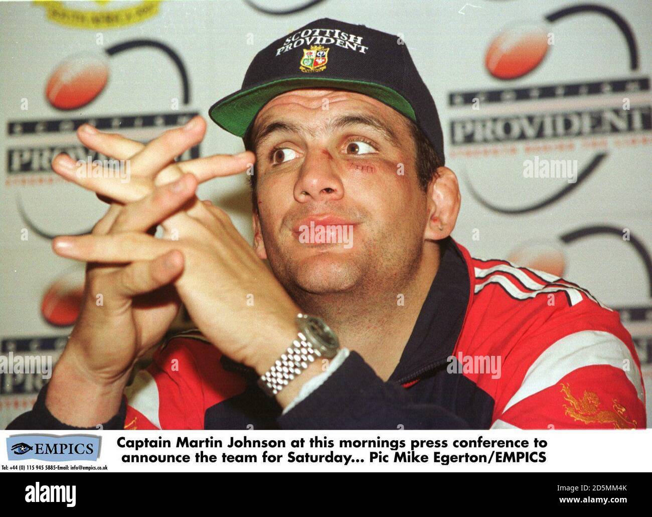 Captain Martin Johnson at this mornings press conference to announce ...
