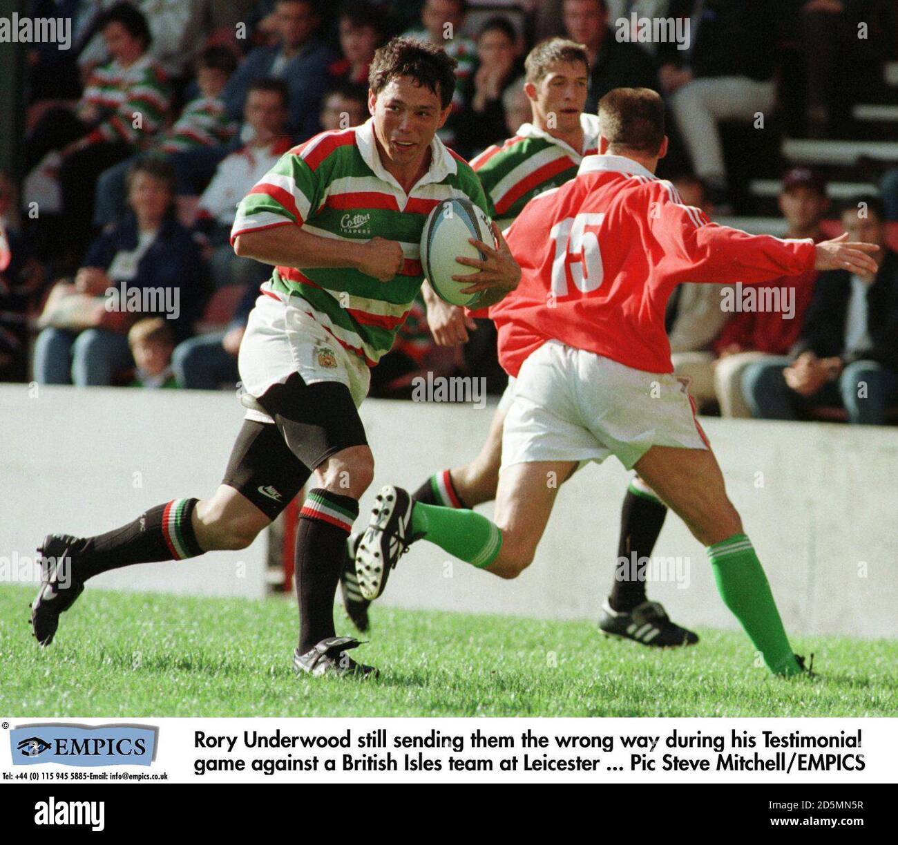Rory Underwood still sending them the wrong way during his Testimonial ...
