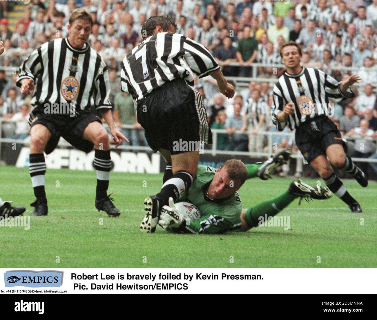 Newcastle United's Robert Lee is bravely foiled by Sheffield Wednesday ...