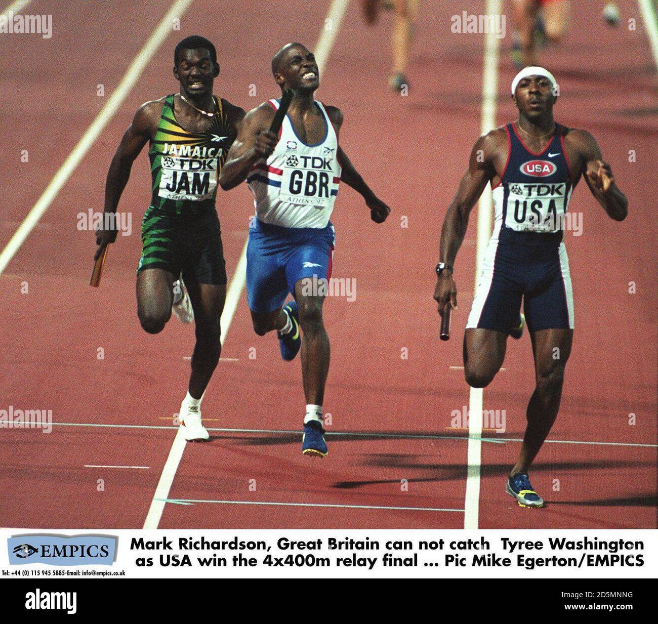 Mark Richardson, Great Britain can not catch Tyree Washington as USA ...